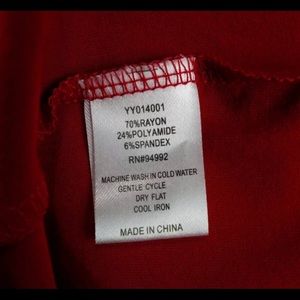 P Luca Milano | Tops | Pluca Milano Red Shimmering Long Sleeve Blouse L ...